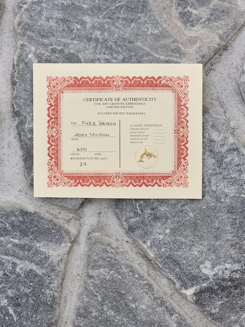 Original First Nations "tyee Salmon" Contemporary Haida Pacific West ...