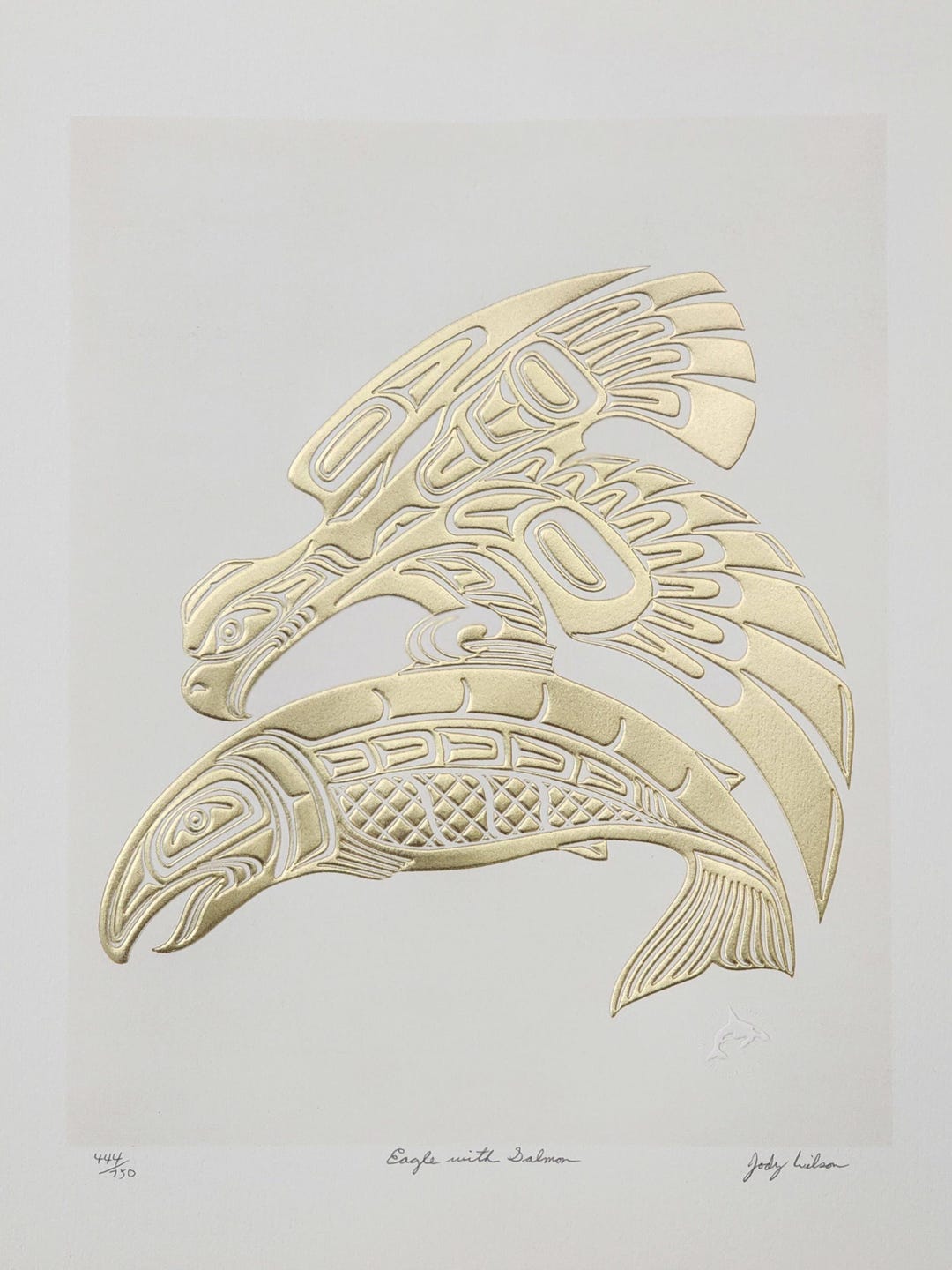Original First Nations "eagle With Salmon" Contemporary Haida Pacific ...