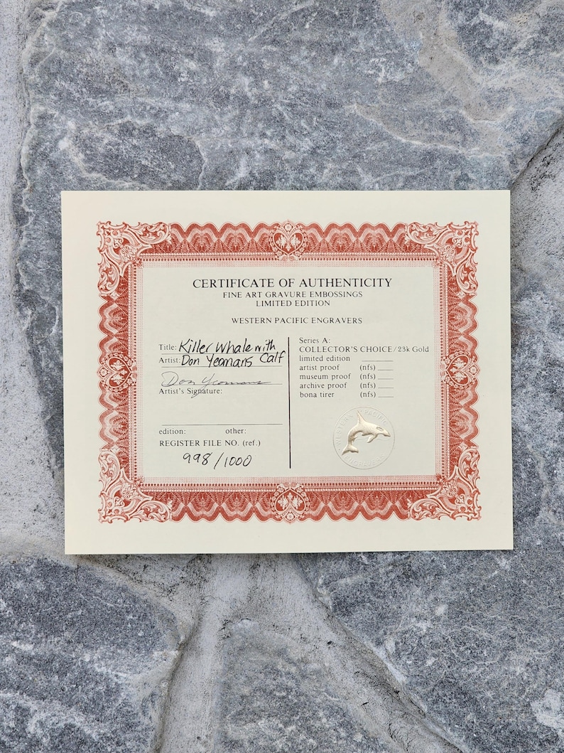 Original First Nations "killer Whale and Calf" Contemporary Haida ...