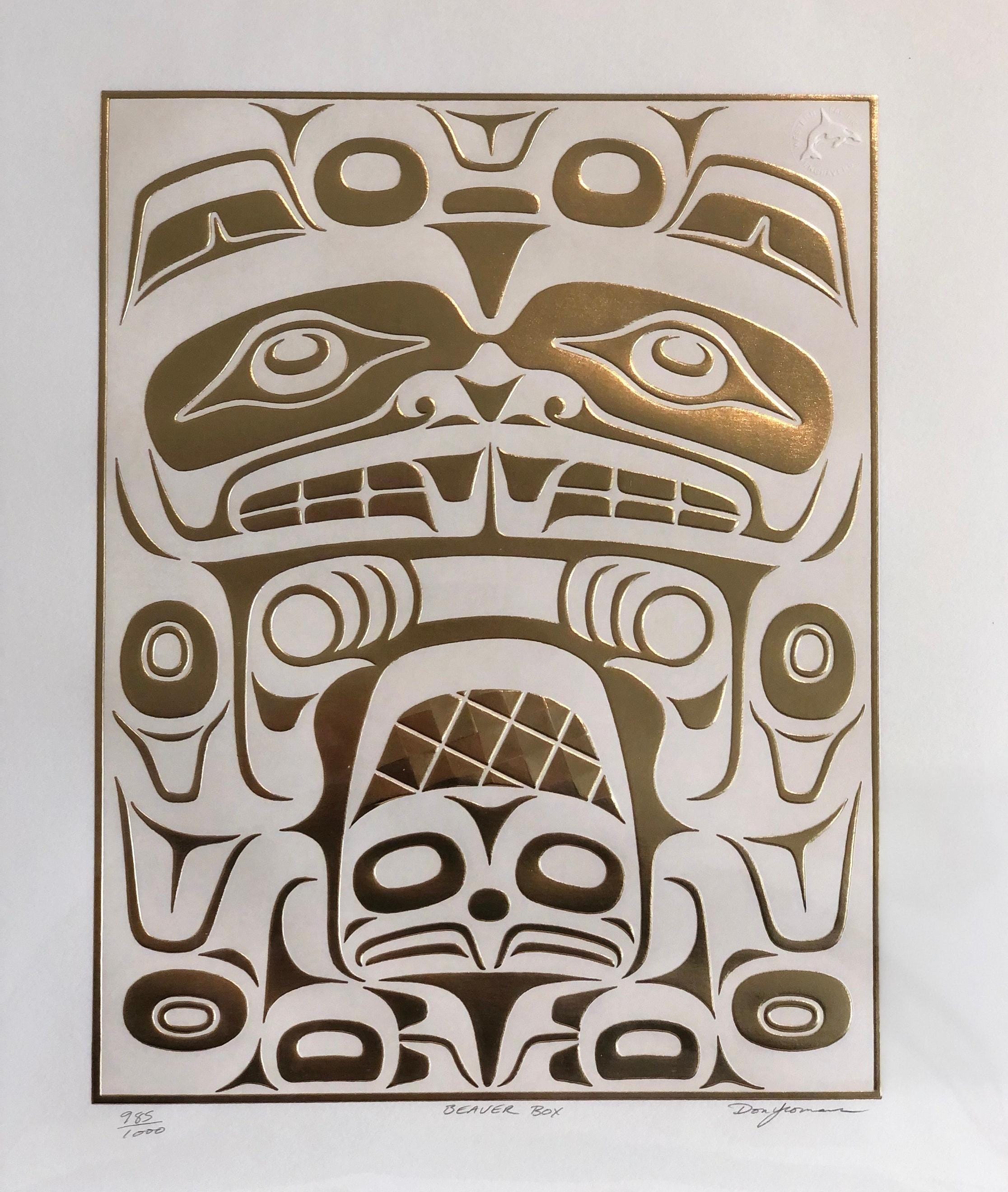 Original First Nations "beaver Box" Contemporary Haida Pacific West ...