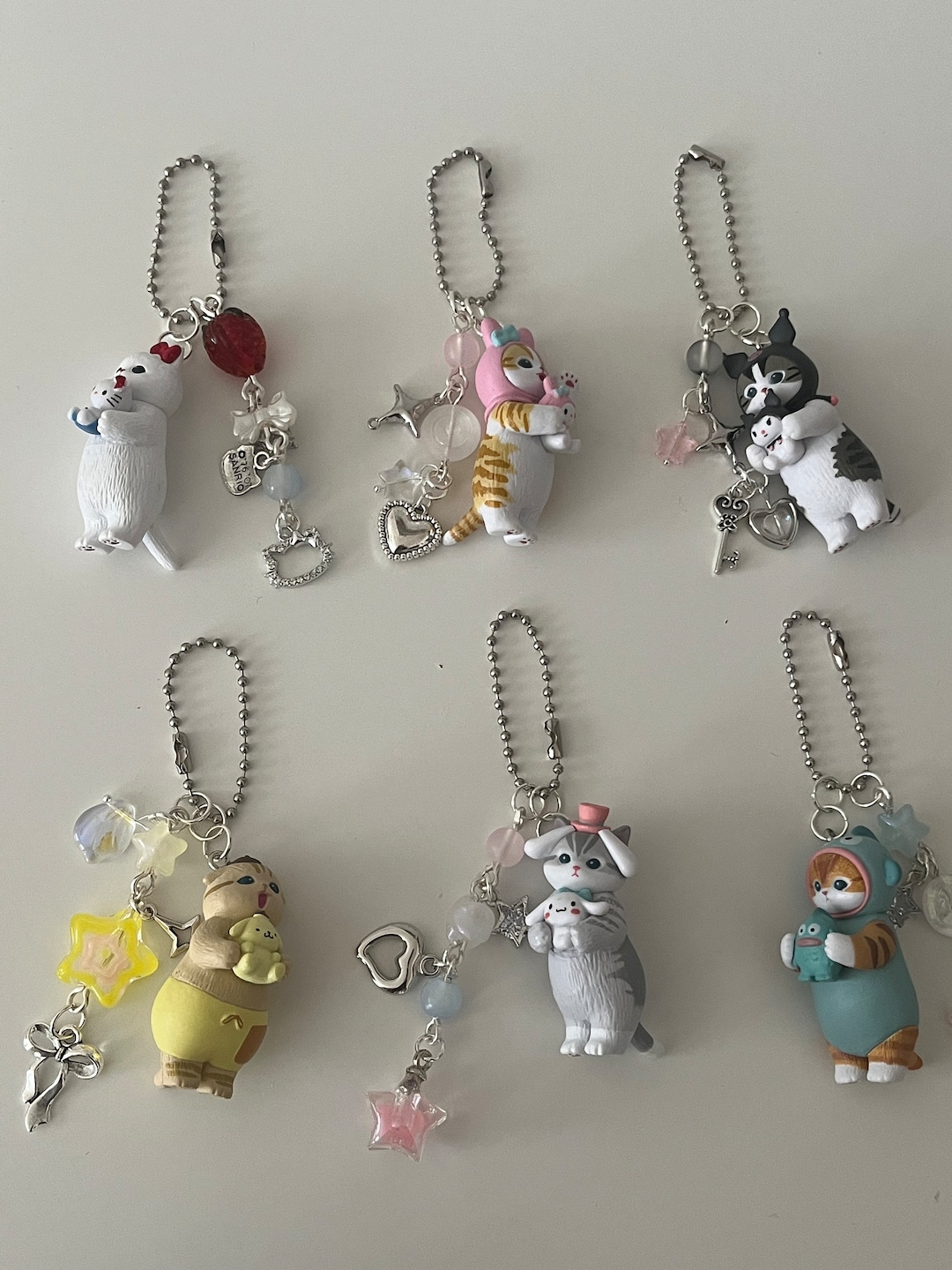 Sanrio Mofusand Inspired Keychains, Cute Charms, Cat, Star, Kawaii - Etsy