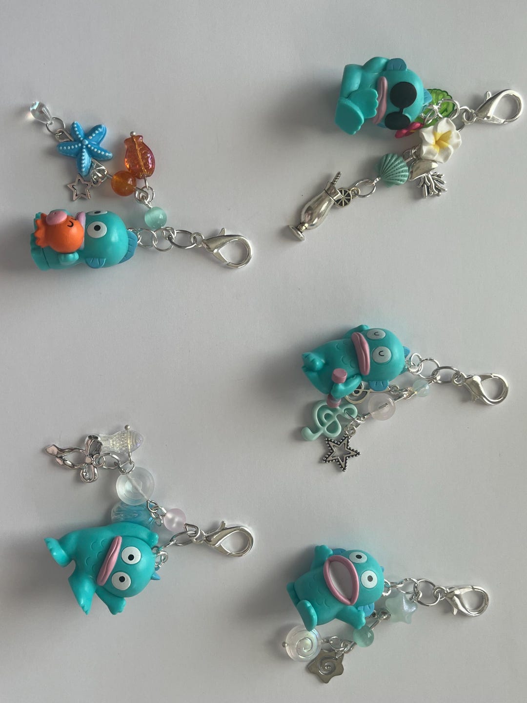 Hangyodon Trinket Keychains, Cute, Kawaii, Sanrio, Aesthetic, Bag Charm ...