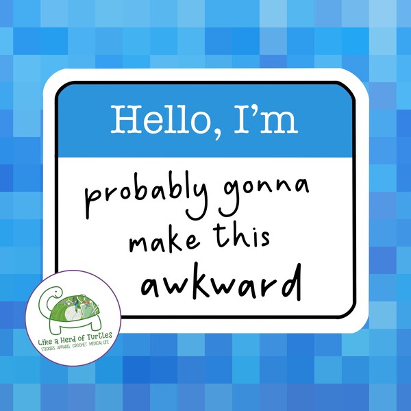 Awkward Sticker - Etsy