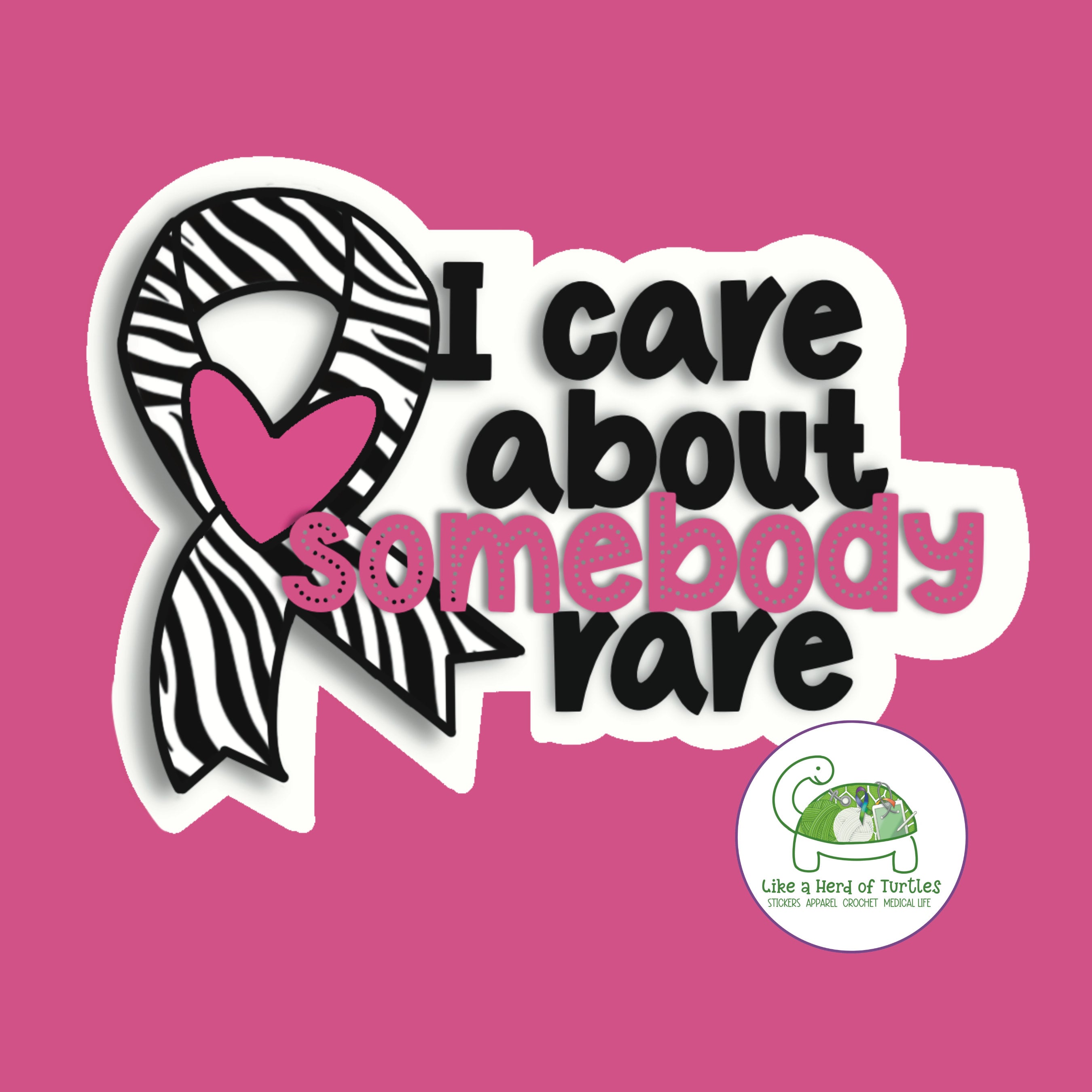 Rare Disease Sticker, Rare Disease Awareness, Zebra Ribbon Sticker ...