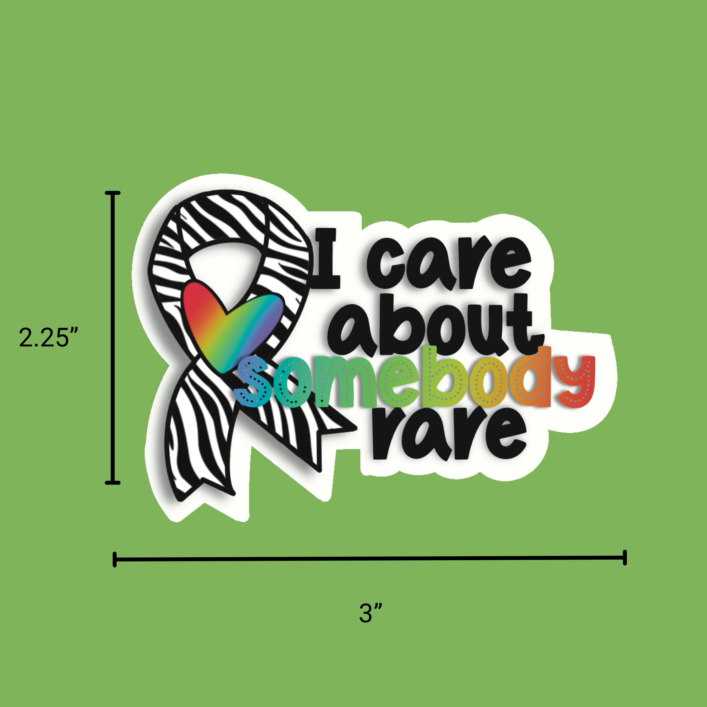 Rare Disease Sticker, Rare Disease Awareness, Zebra Ribbon Sticker ...