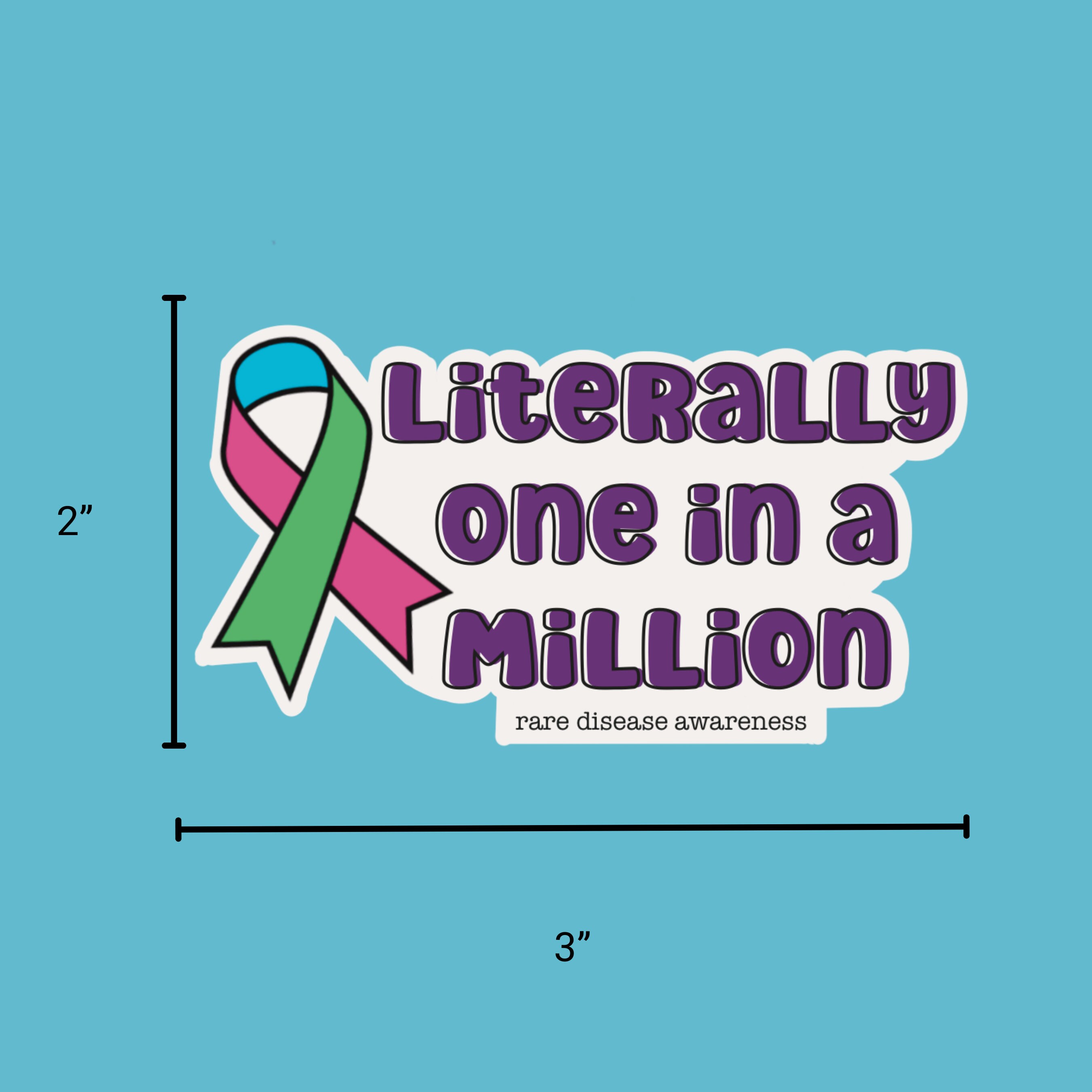 Rare Disease Sticker, Rare Disease Awareness, One in a Million, Rare ...