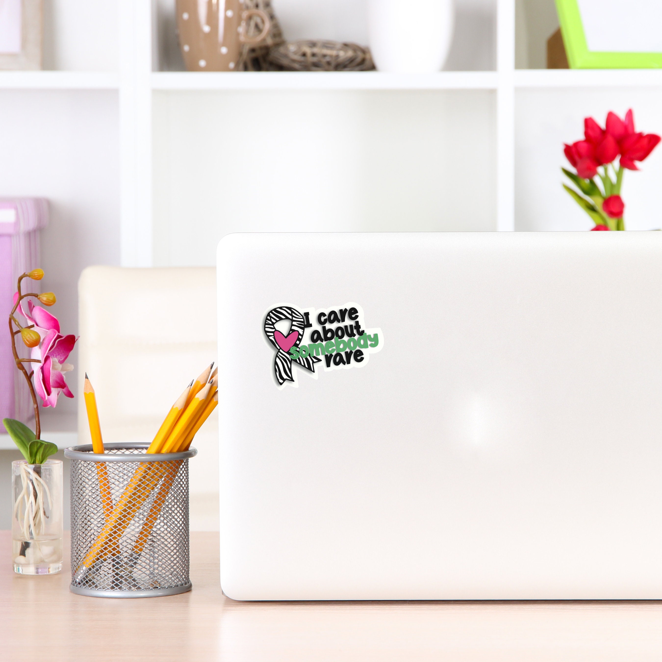 Rare Disease Sticker, Rare Disease Awareness, Zebra Ribbon Sticker ...