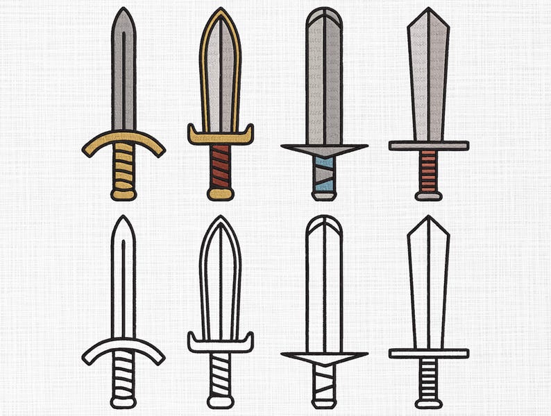 Sword Embroidery Designs - War Elements Design Files - Weapon ...