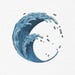 Water Splash Circle Embroidery Design - Ocean Wave Design Files - Sea ...