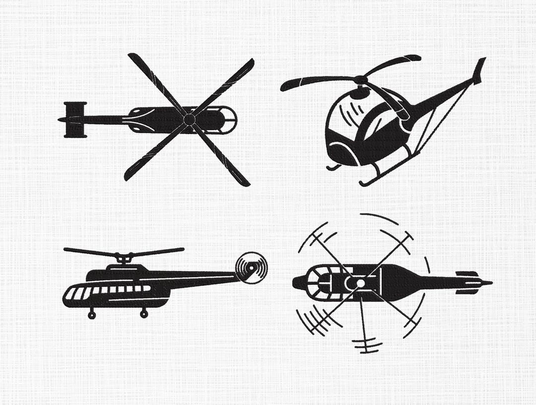 Helicopter Embroidery Design Files - Flying Helicopter Design Files ...