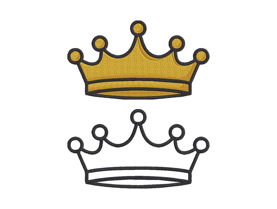 Crown Embroidery Design - Royal Crown Design Files - Crown Applique ...