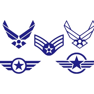 USAF Logo Bundle Embroidery Design, Mini US Air Force, Logo Silhouette ...