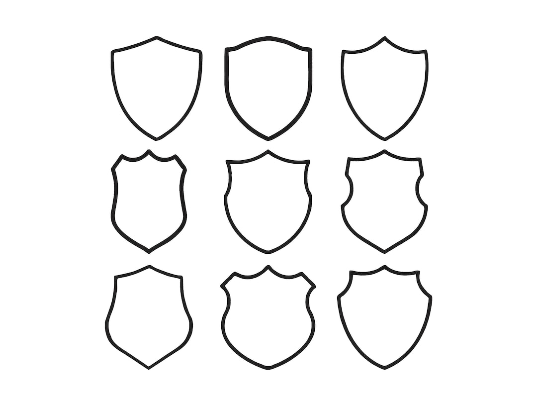 Shield Applique Bundle Embroidery Design, Shield Embroidery Design ...