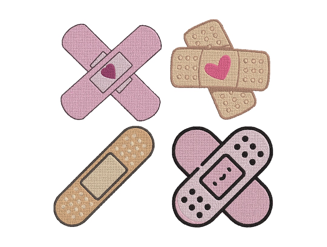 Cross Adhesive Bandage Set Embroidery Design, Band-aid Designs, Bandage ...