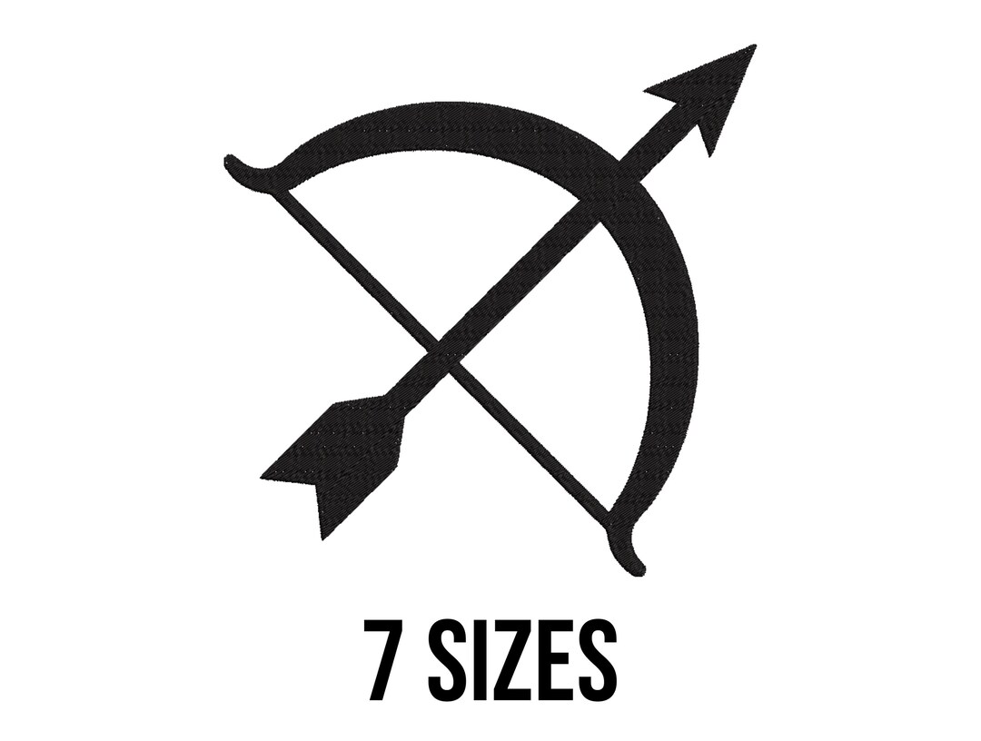 Bow and Arrow Embroidery Design - Archery Embroidery Files - Archer ...