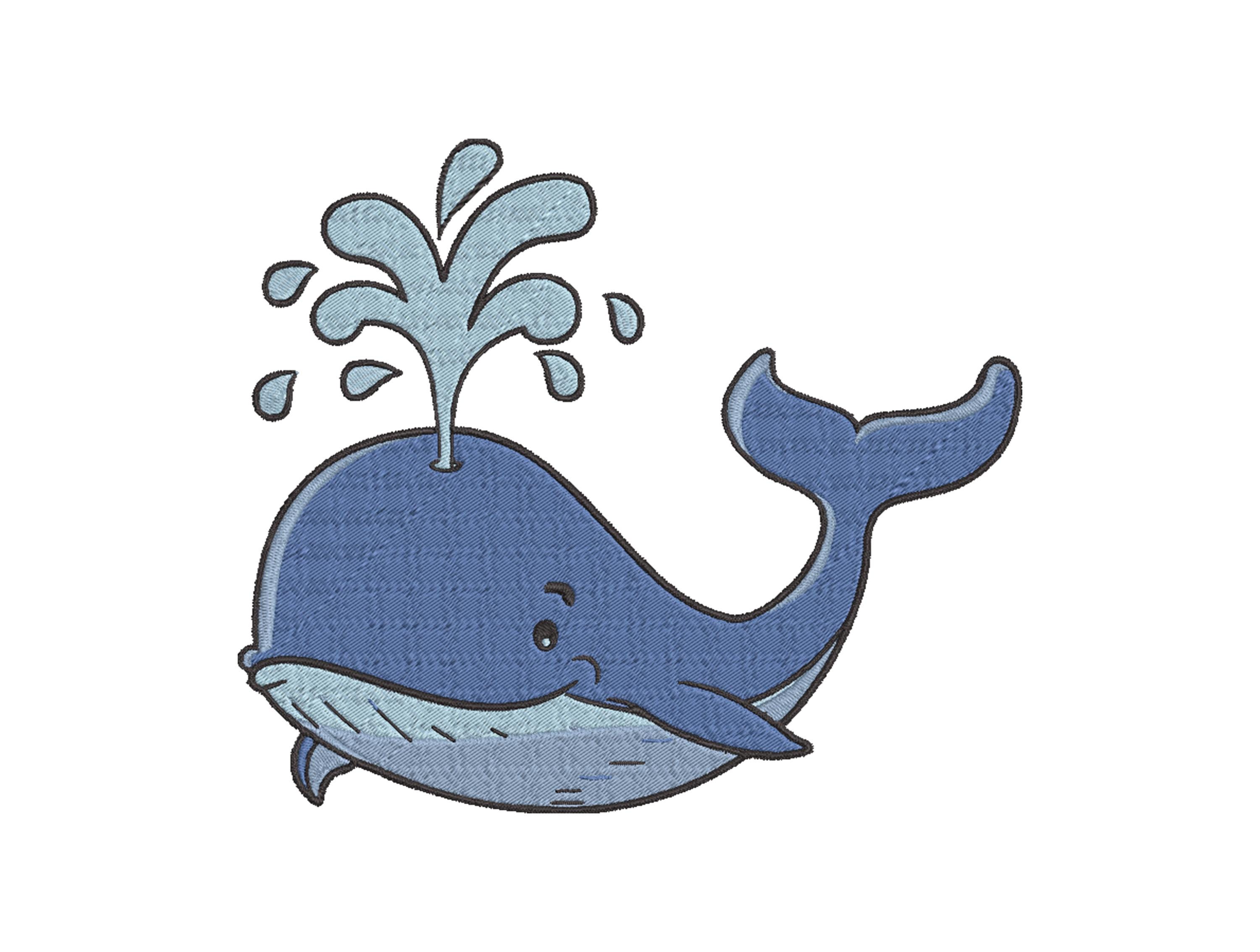 Whale Embroidery Design -cute Baby Smiley Whale Embroidery Files-whale ...
