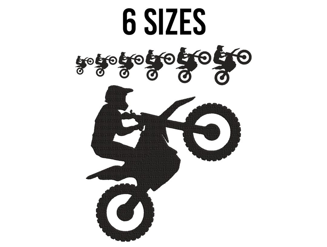 Motocross Rider Embroidery Design-motocross Rider Stunt Embroidery ...