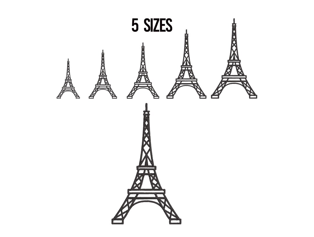 Eiffel Tower Embroidery Design, Paris Embroidery Design, Mini Eiffel ...