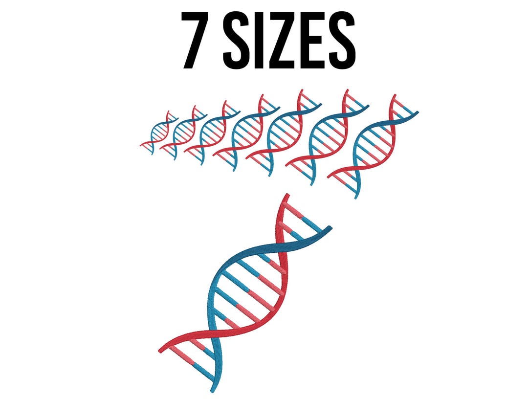DNA Embroidery Design - DNA Molecule Embroidery Files - Science ...