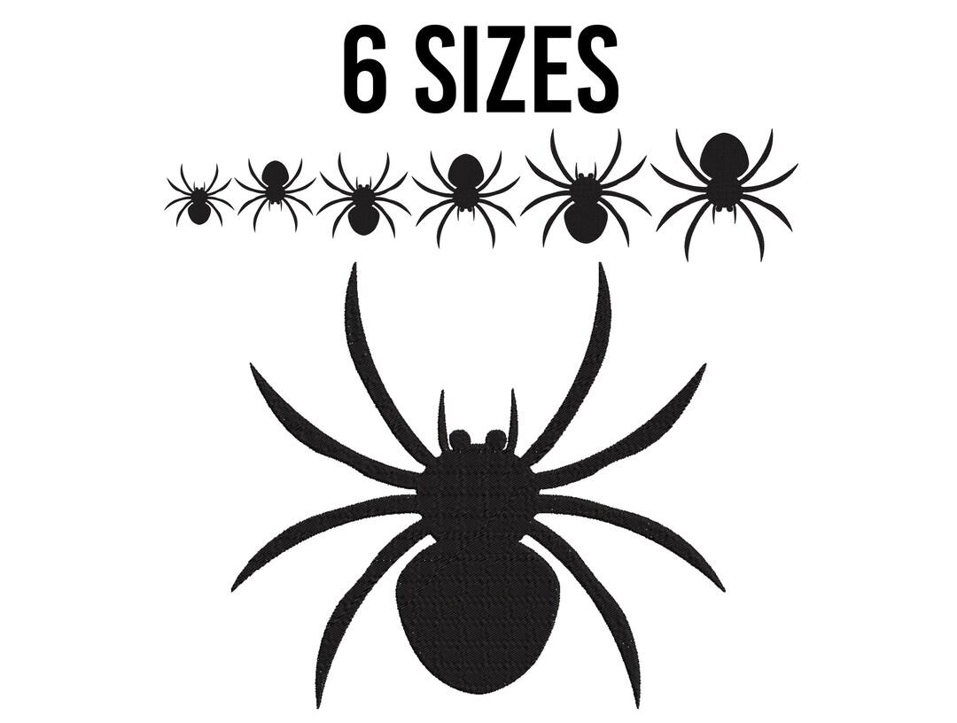 Spider Embroidery Design - Spider Silhouette Embroidery Files ...