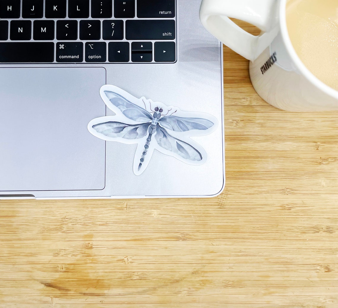 Powder Blue Watercolor Dragonfly Sticker - Etsy