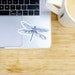 Powder Blue Watercolor Dragonfly Sticker - Etsy