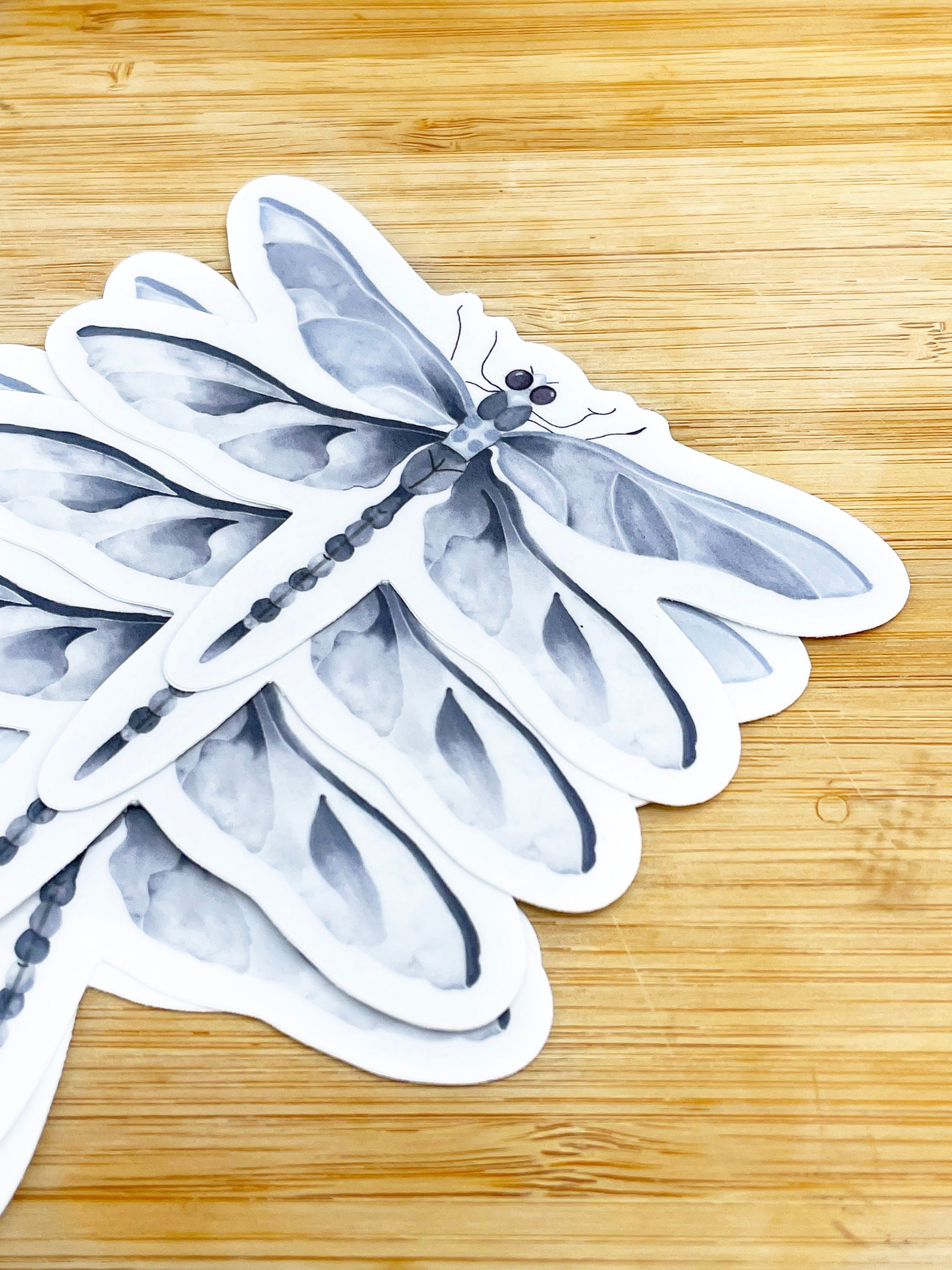 Powder Blue Watercolor Dragonfly Sticker - Etsy