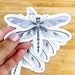 Powder Blue Watercolor Dragonfly Sticker - Etsy