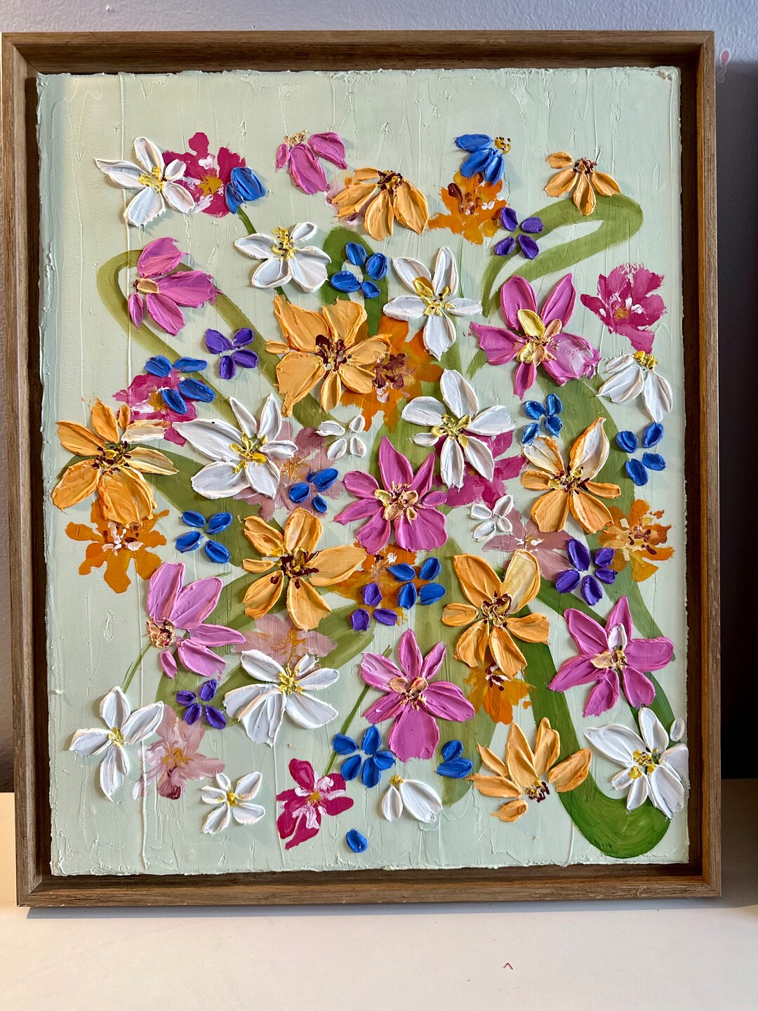 3D Flower Texture Wall Art / Minimalist Texture Painting/ Baby Nursery ...