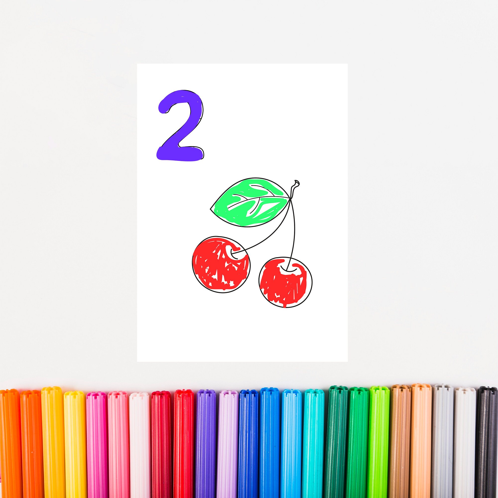 PDF Printable Coloring Pages by Number for Kids - Develop Fine Motor ...