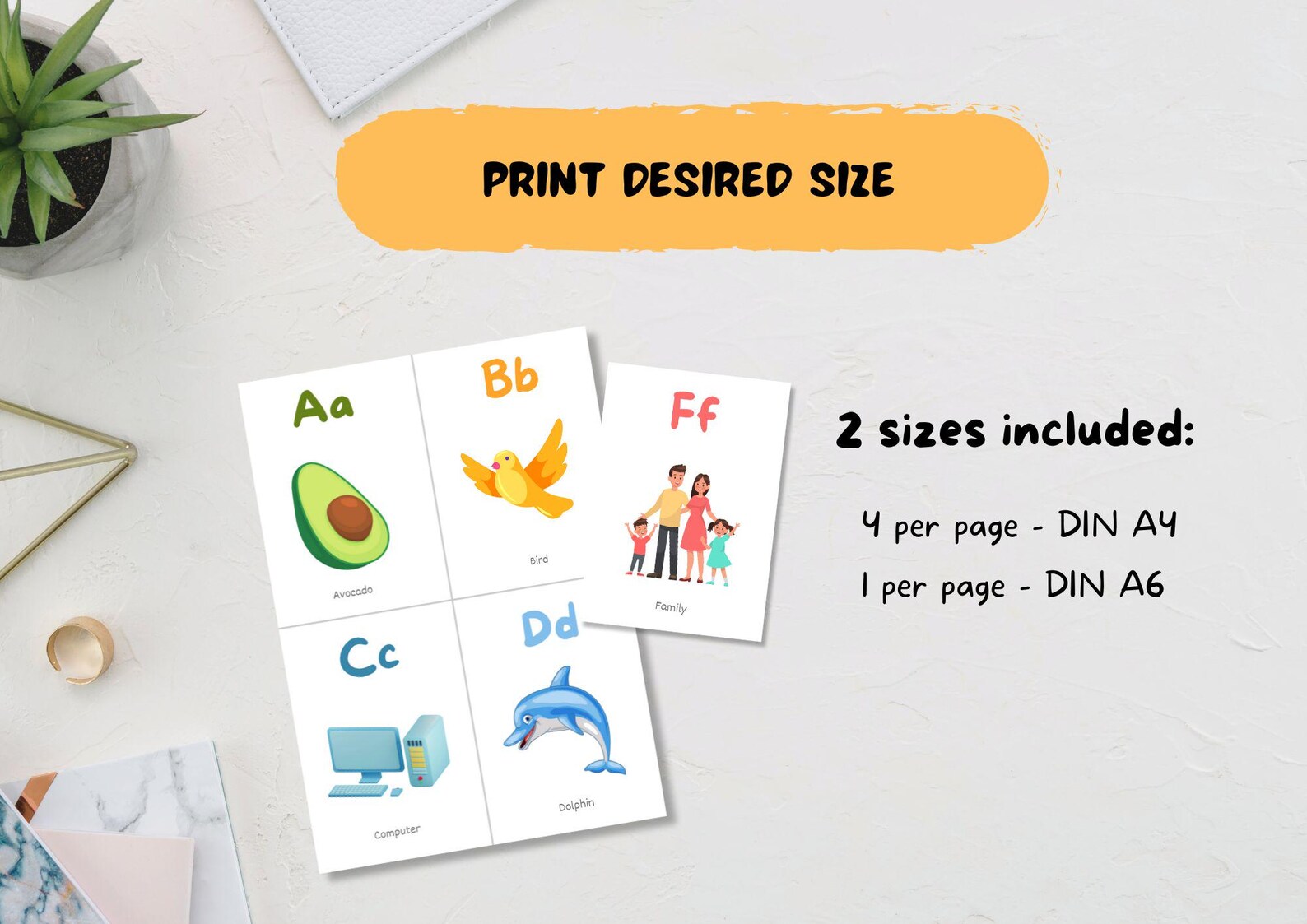 ABC Educational Cards PDF, A-Z Cards, Learn ABC, Alphabet Learning ...