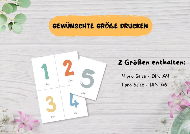 Number Flashcards 1-20, Learning Numbers, Number Flashcards, German ...