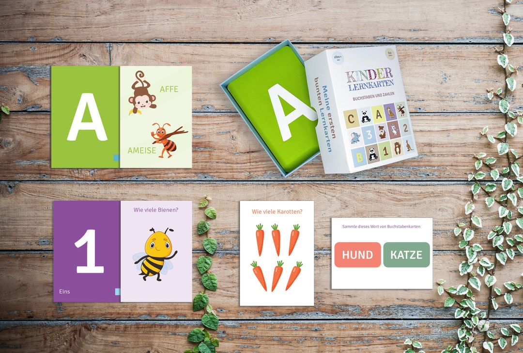 ABC Cards German Alphabet Flashcards With Interactive Games - Etsy