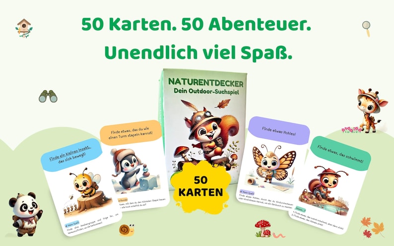 Nature Explorer Search Game – 50 Cards for Children Ages 4 and up ...