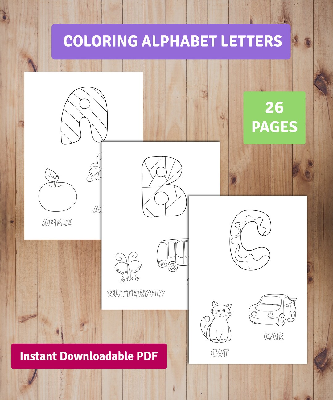 NEW Printable PDF Letter Coloring Pages for Kids: A Fun Way to Learn ...