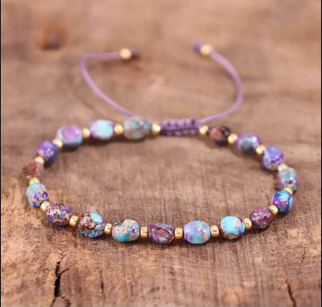 Galaxy Sea Sediment Grounding Bracelet Positive Energy - Etsy
