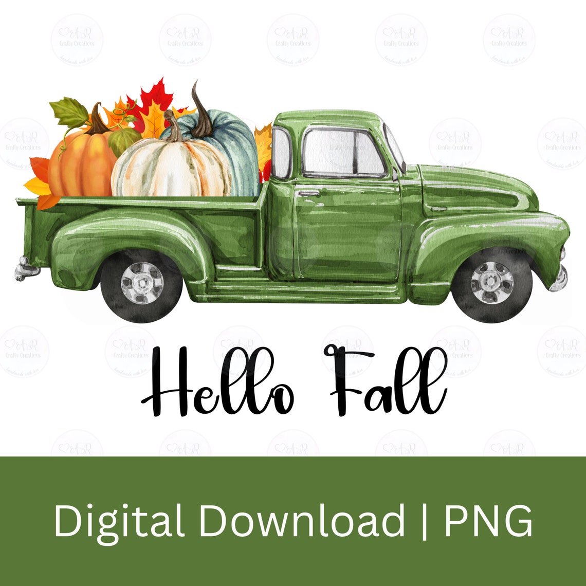 Hello Fall Truck PNG, Sublimation PNG, Hello Fall, Fall Truck, Fall ...