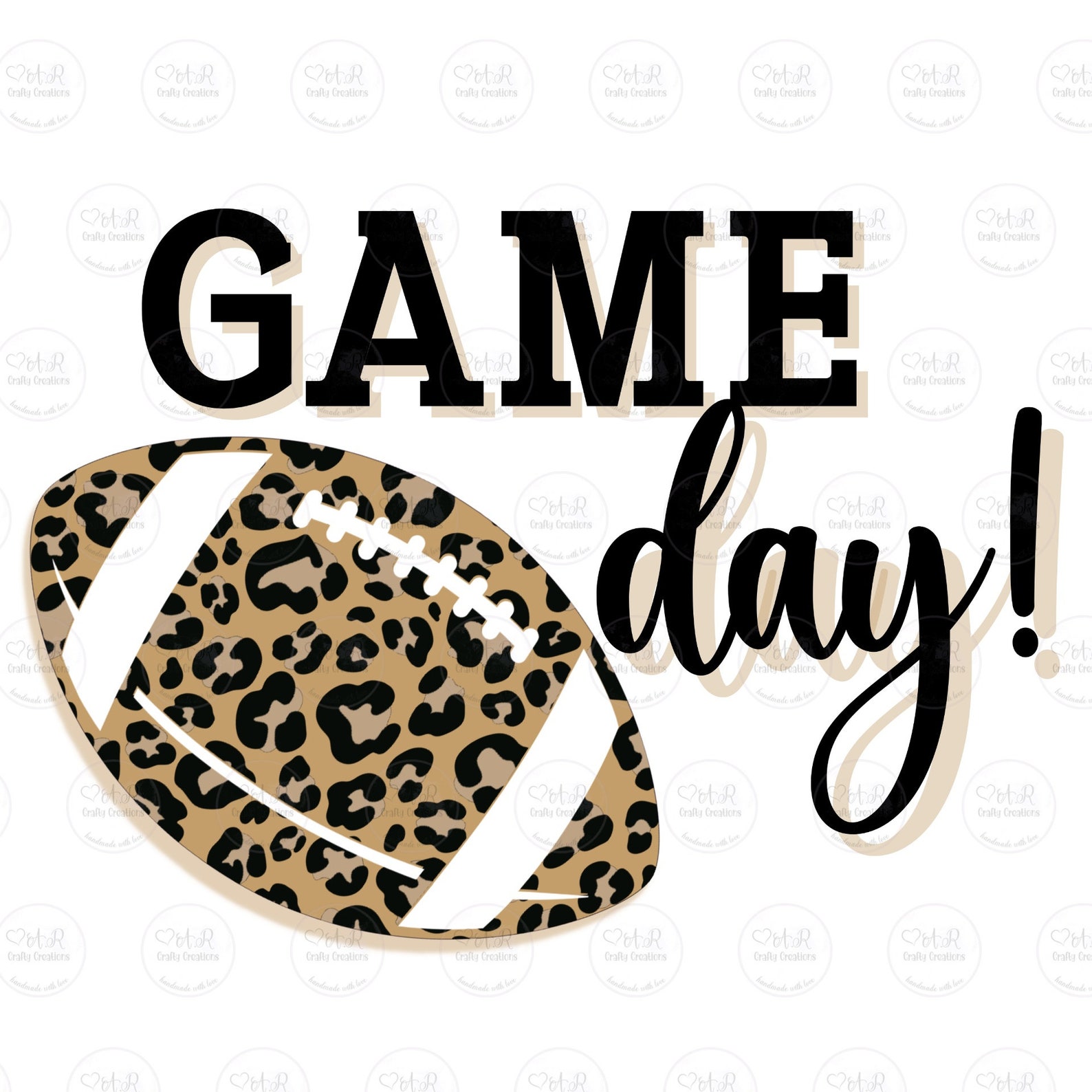 Football Game Day PNG, Leopard Print, Sublimation PNG, Game Day PNG ...