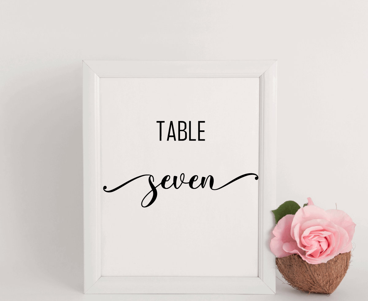 Wedding Table Numbers, SVG Bundle for Wedding, 42 Designs, Tabel ...