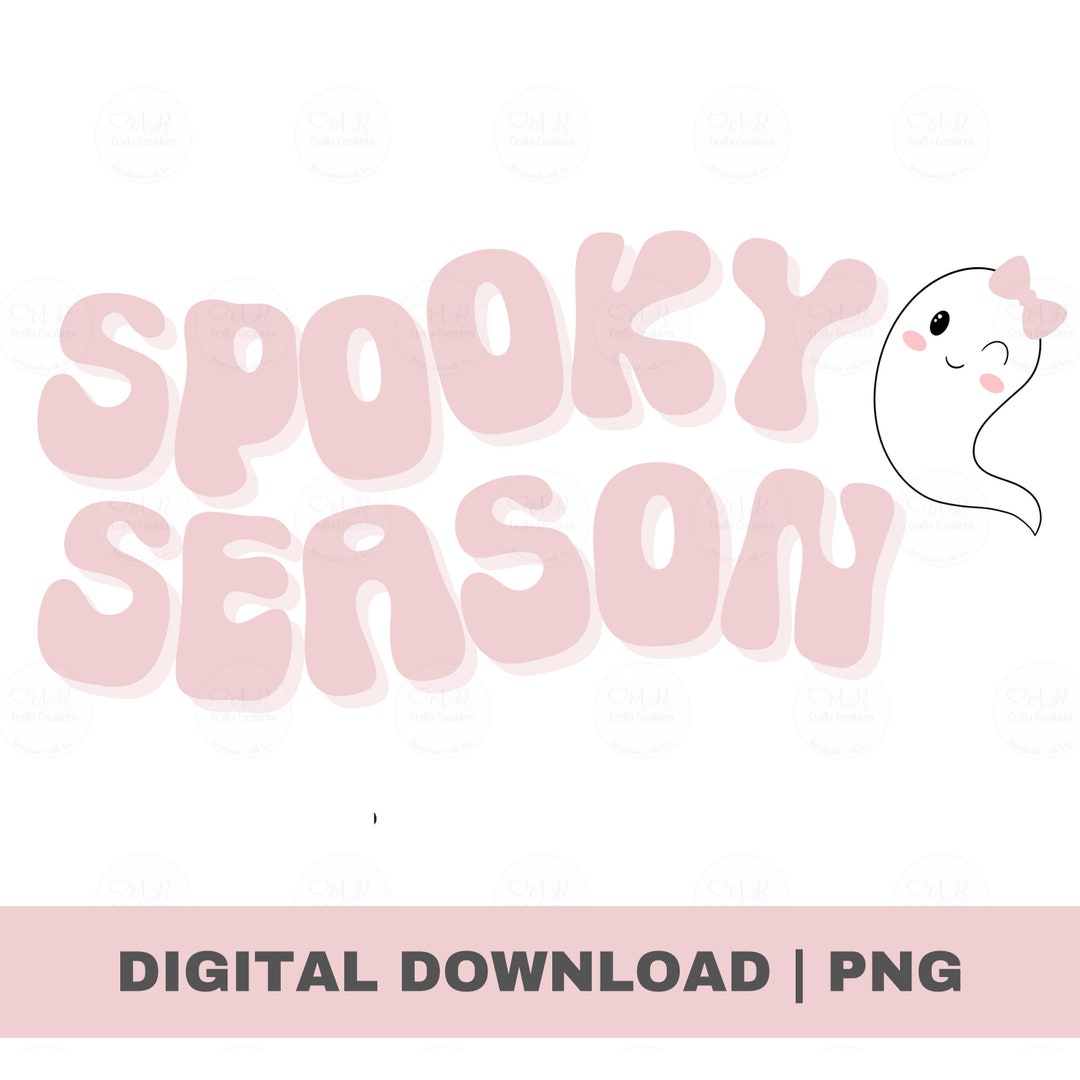 Spooky Season Png, Halloween Png, Ghost Png, Retro Spooky Season ...