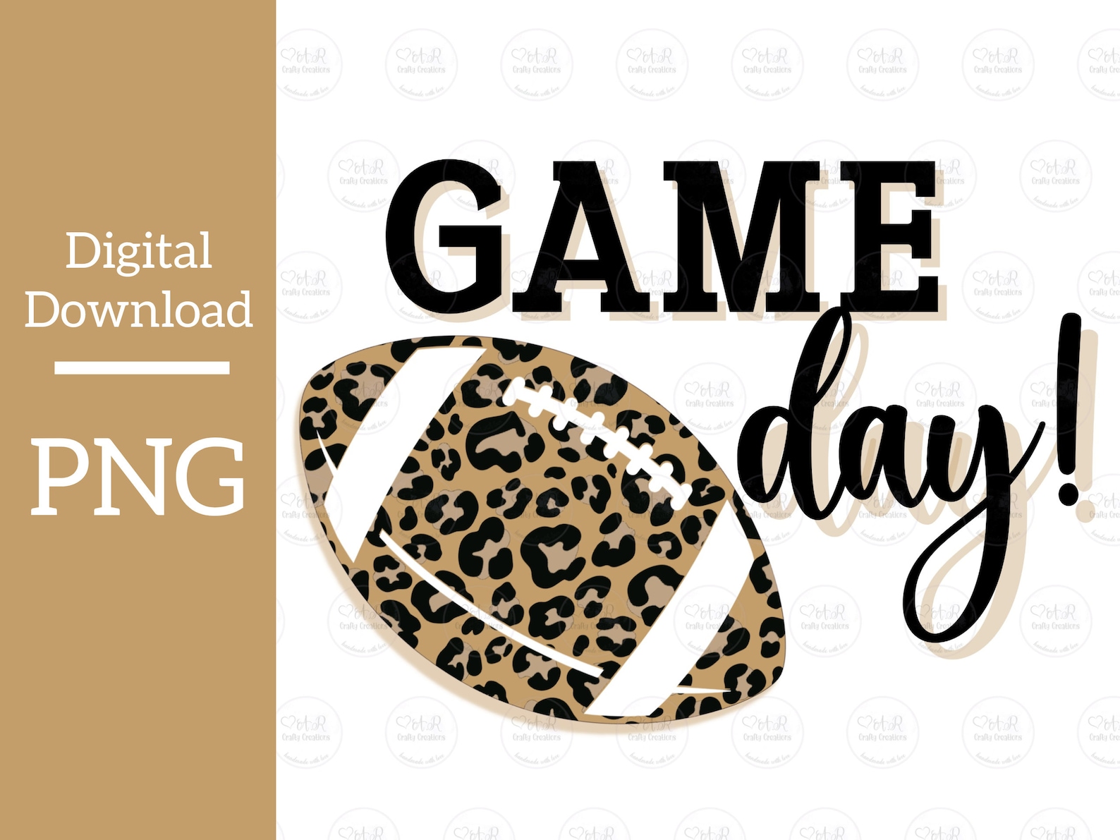 Football Game Day PNG, Leopard Print, Sublimation PNG, Game Day PNG ...