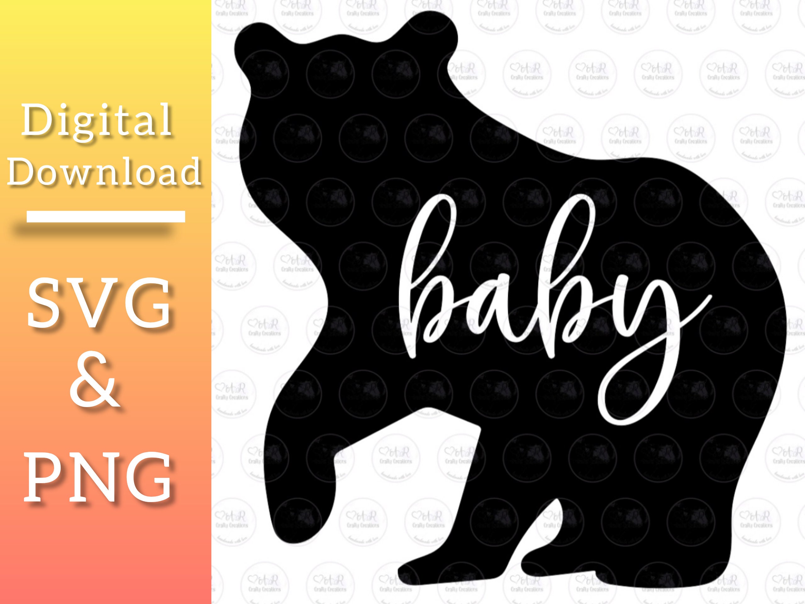 Baby Bear SVG, Cut File, Free Commercial Physical Use, Designs for T ...