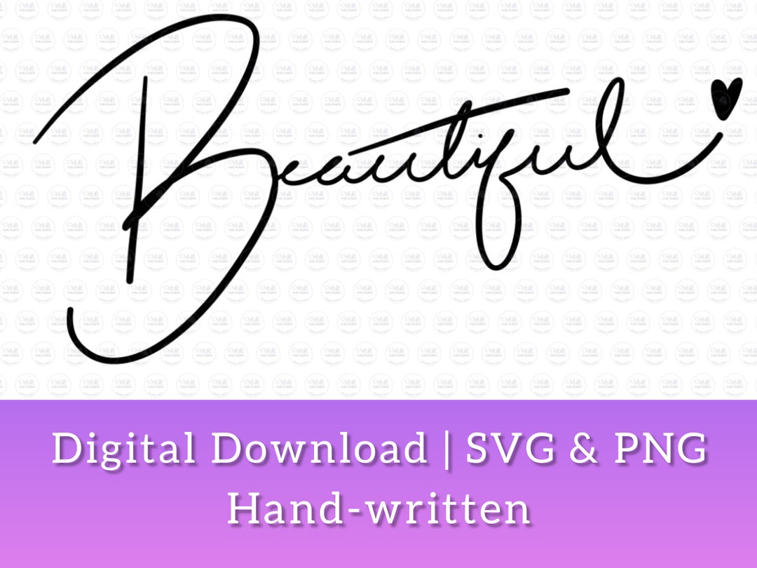 Handwritten SVG, Beautiful, Cut File, Free Commercial Physical Use ...