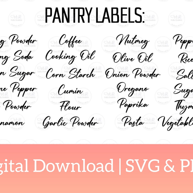 Canister Labels Svg - Etsy