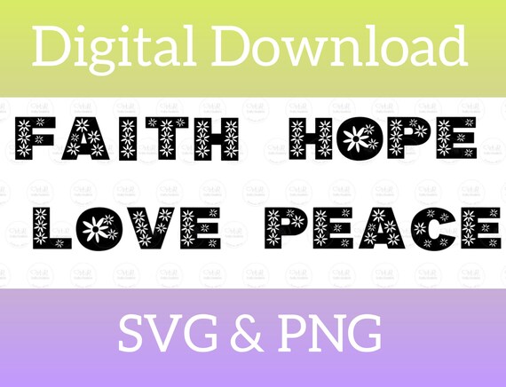 Daisy Words SVG Bundle 4 Different Designs Free Commercial - Etsy