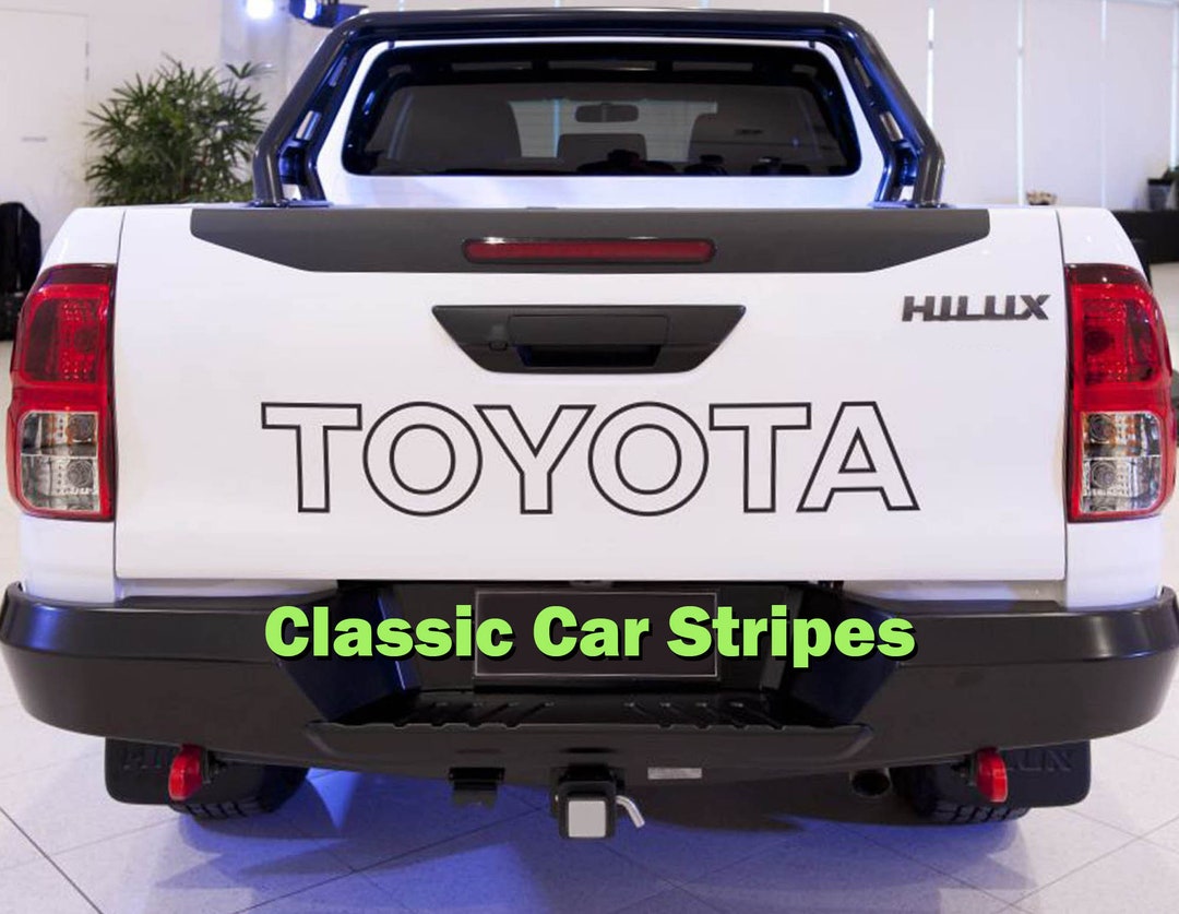 Toyota Tailgate Outline Logo Hilux Revo Rugged X Tailgate Decal in ...