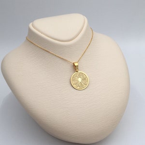 14k Solid Gold Spider Necklace, Personalized Spider Pendant, Spider ...