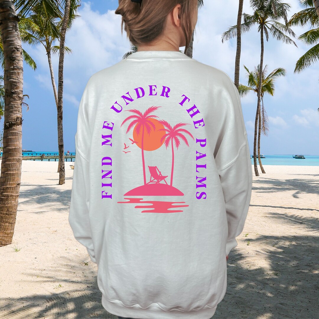 Retro Beachy Surf Sweatshirt VSCO Girl Oversized Preppy Crewneck Trendy ...