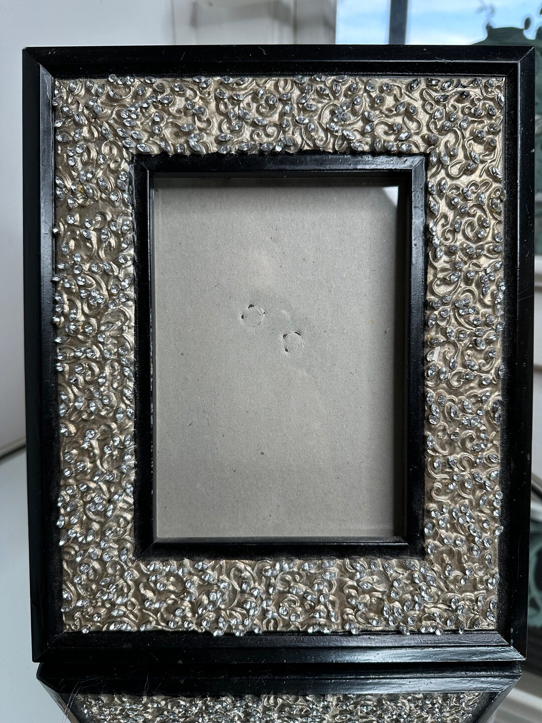 Vintage Rhinestone Embossed Picture Frame. 5x7 - Etsy
