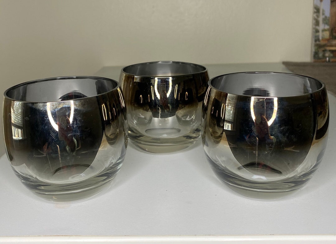 Vintage Vitreon Queens Lusterware Roly Poly Whiskey Glasses - Etsy